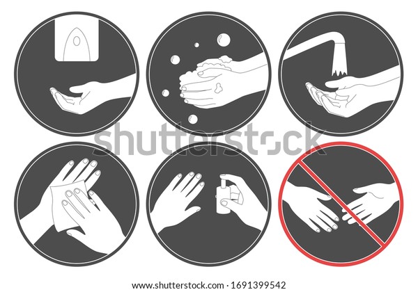 Set Personal Hygiene Symbols Vector Illustration Stock Vector (Royalty ...