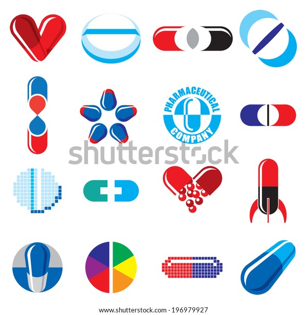 Set Pharmaceutical Concept Icons Stock Vector (Royalty Free) 196979927 ...