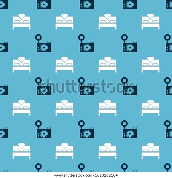 Set Photo Camera Bedroom On Seamless Stock Vector (Royalty Free ...