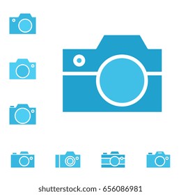 Set Photo Camera Icon Snapshot Sign Stock Vector (Royalty Free ...