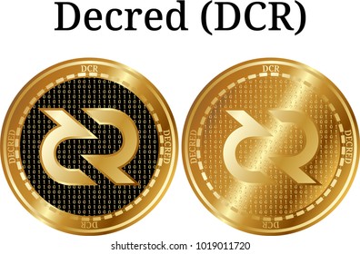Set Physical Golden Coin Decred Dcr Stock Vector (Royalty Free ...