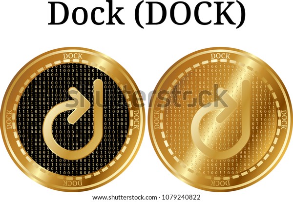 Set Physical Golden Coin Dock Dock Stock Vector (Royalty Free ...