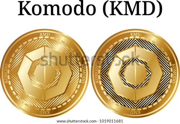 Set Physical Golden Coin Komodo Kmd Stock Vector (Royalty Free ...