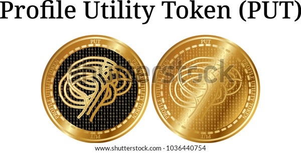 Set Physical Golden Coin Profile Utility Stock Vector (Royalty Free ...