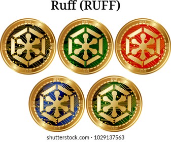 Set Physical Golden Coin Ruff Ruff Stock Vector (Royalty Free ...
