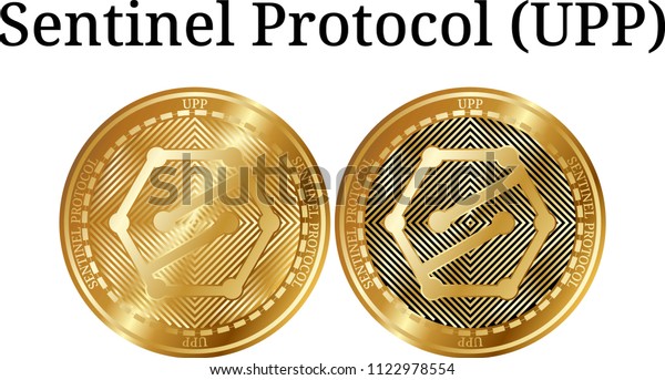 Set Physical Golden Coin Sentinel Protocol Stock Vector (Royalty Free ...
