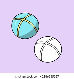 Set Pictures Round Rubber Ball Playing Stock Vector (Royalty Free ...