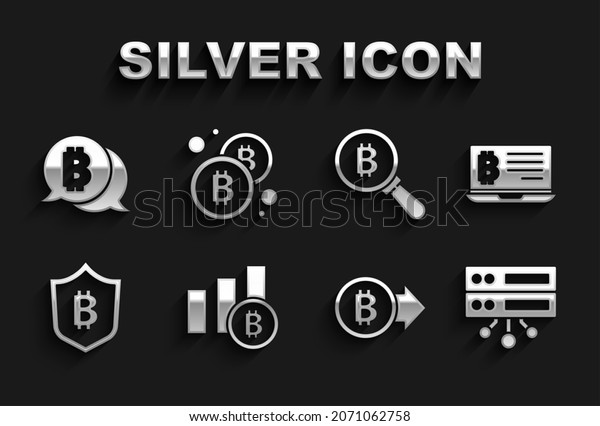 Set Pie Chart Infographic Bitcoin Mining Stock Vector (Royalty Free ...