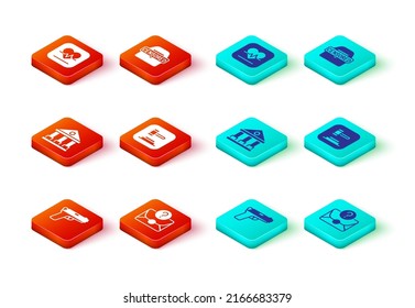 Set Pistol Gun Envelope Question Mark Stock Vector (Royalty Free ...