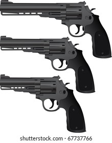 Two Guns Isolated On White Background Stock Vector (Royalty Free ...