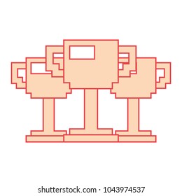 Set Pixelated Trophy Award Game Stock Vector (Royalty Free) 1043974537 ...