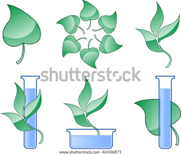 Set Plant Symbols Stock Vector (Royalty Free) 46506871 | Shutterstock