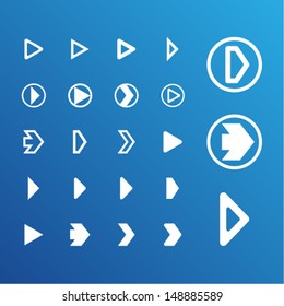 Set Play Icons 库存矢量图（免版税）148885604 | Shutterstock