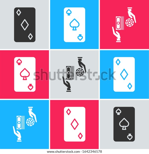 Set Playing Card Diamonds Symbol Playing Stock Vector (Royalty Free ...