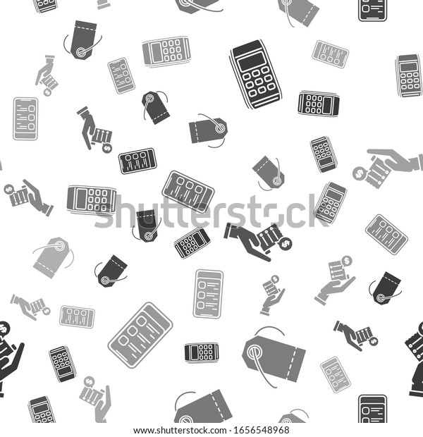 Set Pos Terminal Blank Label Template Stock Vector (Royalty Free ...