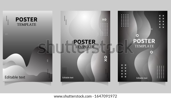 Set Poster Template You Grey Color Stock Vector (Royalty Free ...