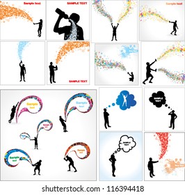 Set Posters On Different Topics Stock Vector (Royalty Free) 116394418 ...