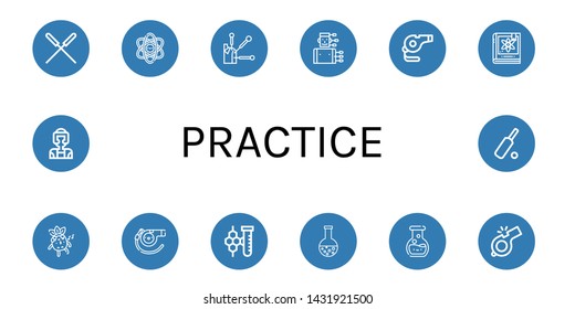 Set Practice Icons Such Acupuncture Physics Stock Vector (Royalty Free ...
