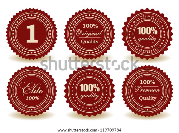 Set Premium Quality 100 Quality Number Stock Vector (Royalty Free ...