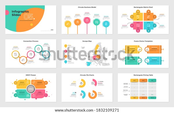 Set Presentation Slides Swot Flower Diagram Stock Vector (Royalty Free ...