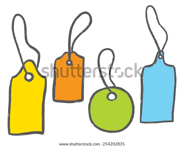 Set Price Tags Vector Drawing Stock Vector (Royalty Free) 254202835 ...