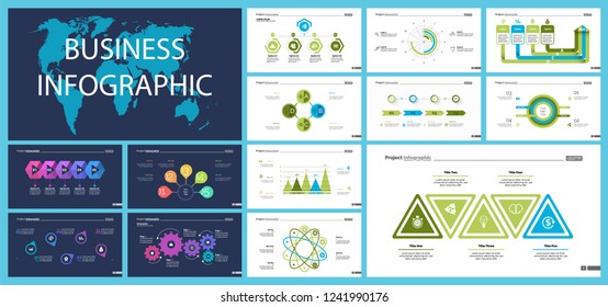 Set Production Logistics Concept Infographic Charts Stock Vector ...
