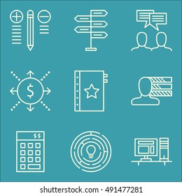 Set Project Management Icons On Quality Stock Vector (Royalty Free ...