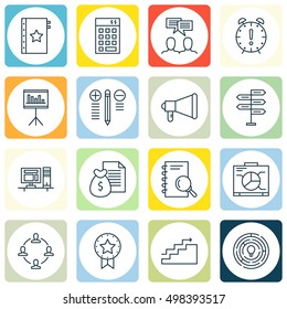 Set Project Management Icons On Decision Stock Vector (Royalty Free ...
