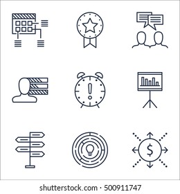 Set Project Management Icons On Schedule Stock Vector (Royalty Free ...