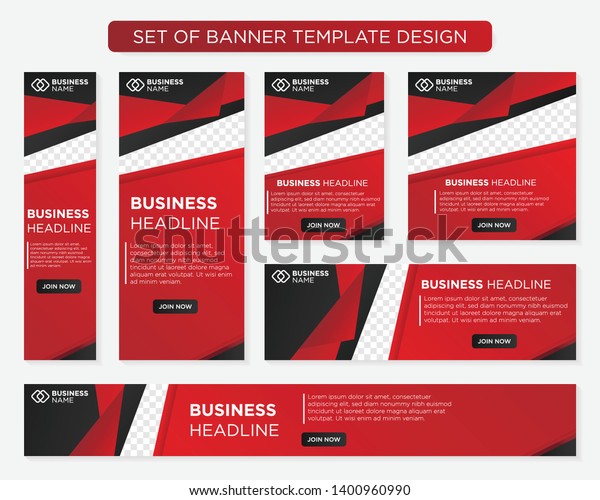 Set Promotion Kit Banner Template Design Stock Vector (Royalty Free ...