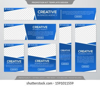 9 Slides Cyan Color Unique Editable Stock Vector (Royalty Free) 1269417736