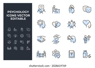 Set Psychology Elements Symbol Template Graphic Stock Vector (Royalty ...