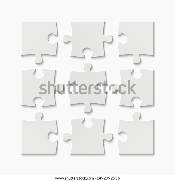 Set Puzzle Pieces Texture Mosaic Background Stock Vector (Royalty Free ...