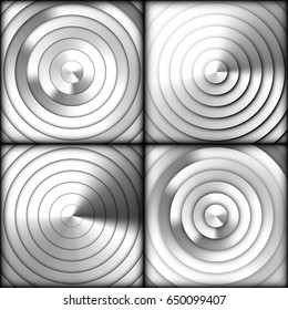 Set Radial Silver Gradient Backgrounds 3d 스톡 벡터(로열티 프리) 650099407 ...