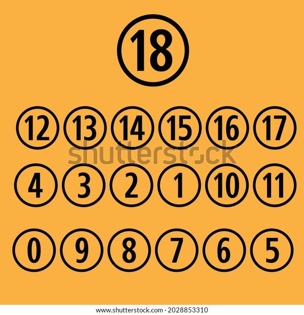 Set Radical Number Icons Editable Eps Stock Vector (Royalty Free ...