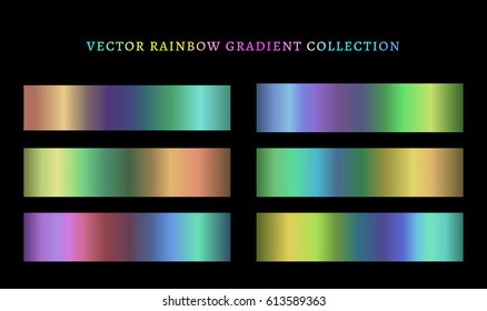 Set Rainbow Gradients Vector Colorful Banners Stock Vector (Royalty ...