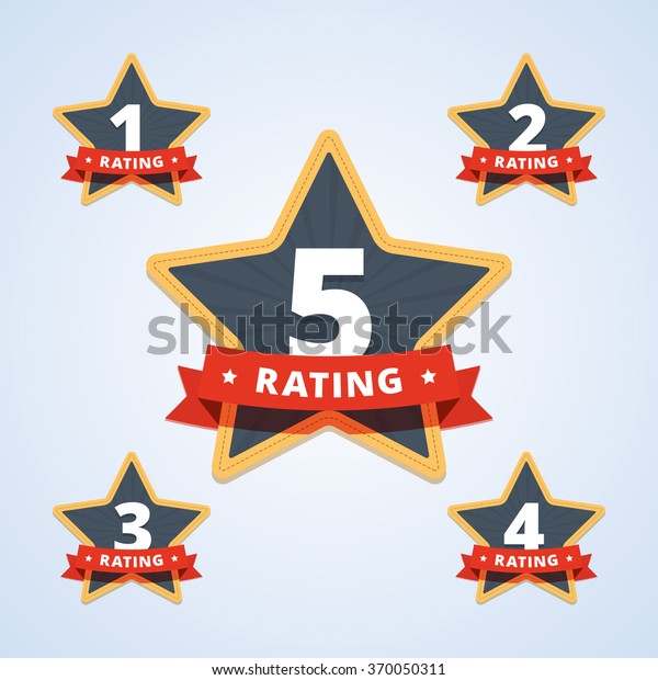 Set Rating Stamp Badge Hotel Rating Stock Vector (Royalty Free ...