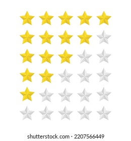 Set Rating Stars Feedback Evaluation Worst Stock Vector (Royalty Free ...