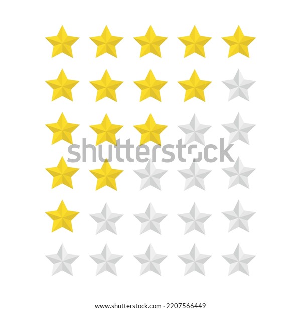 Set Rating Stars Feedback Evaluation Worst Stock Vector (Royalty Free ...