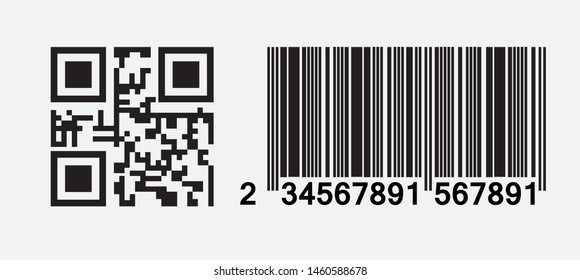 Set Realistic Barcode Icons Isolated On Stock Vector (Royalty Free ...