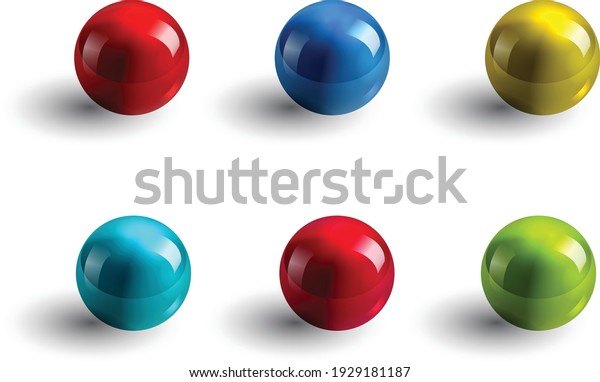 Set Realistic Glass Ball Vector Illustrator Stock Vector (Royalty Free ...