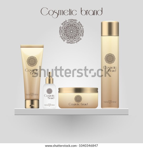 Set Realistic Gradient Color Cosmetic Bottle Stock Vector (Royalty Free ...