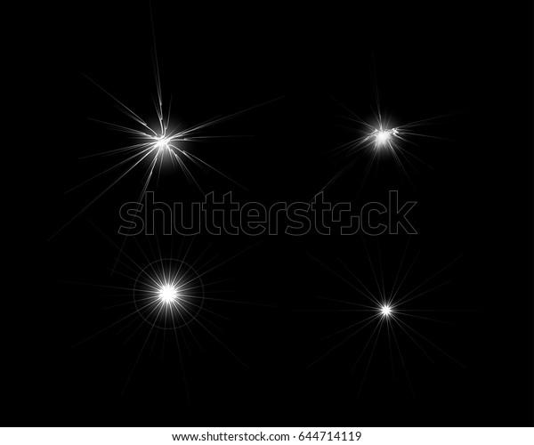 Set Realistic Transparent Sun Sparkle Vector Stock Vector (Royalty Free ...