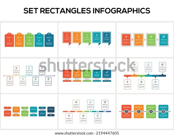 Set Rectangles Infographics 4 5 6 Stock Vector (Royalty Free ...