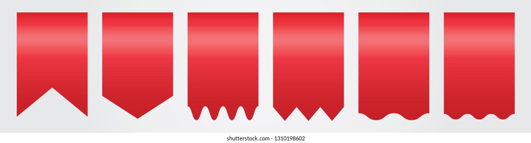 Set Red Arch Banner Iconred Baner Stock Vector (Royalty Free) 1310198602