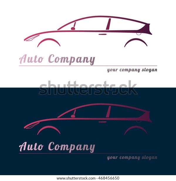 Set Red Auto Service Logos On Stock Vector (Royalty Free) 468456650