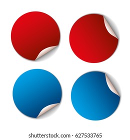 Set Red Blue Banners Label Sticker Stock Vector (Royalty Free ...