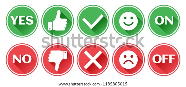 Set Red Green Icons Buttons Thumb Stock Vector (Royalty Free ...
