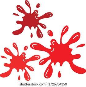 Set Red Spots On White Background Stock Vector (Royalty Free ...