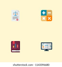 Set Registration Icons Flat Style Symbols Stock Vector (Royalty Free ...